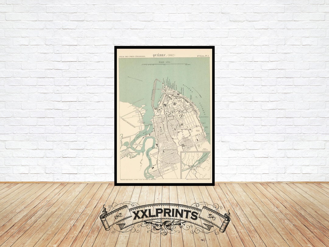 Quebec Port Map Print: 1882 Fine Art Reproduction - Etsy