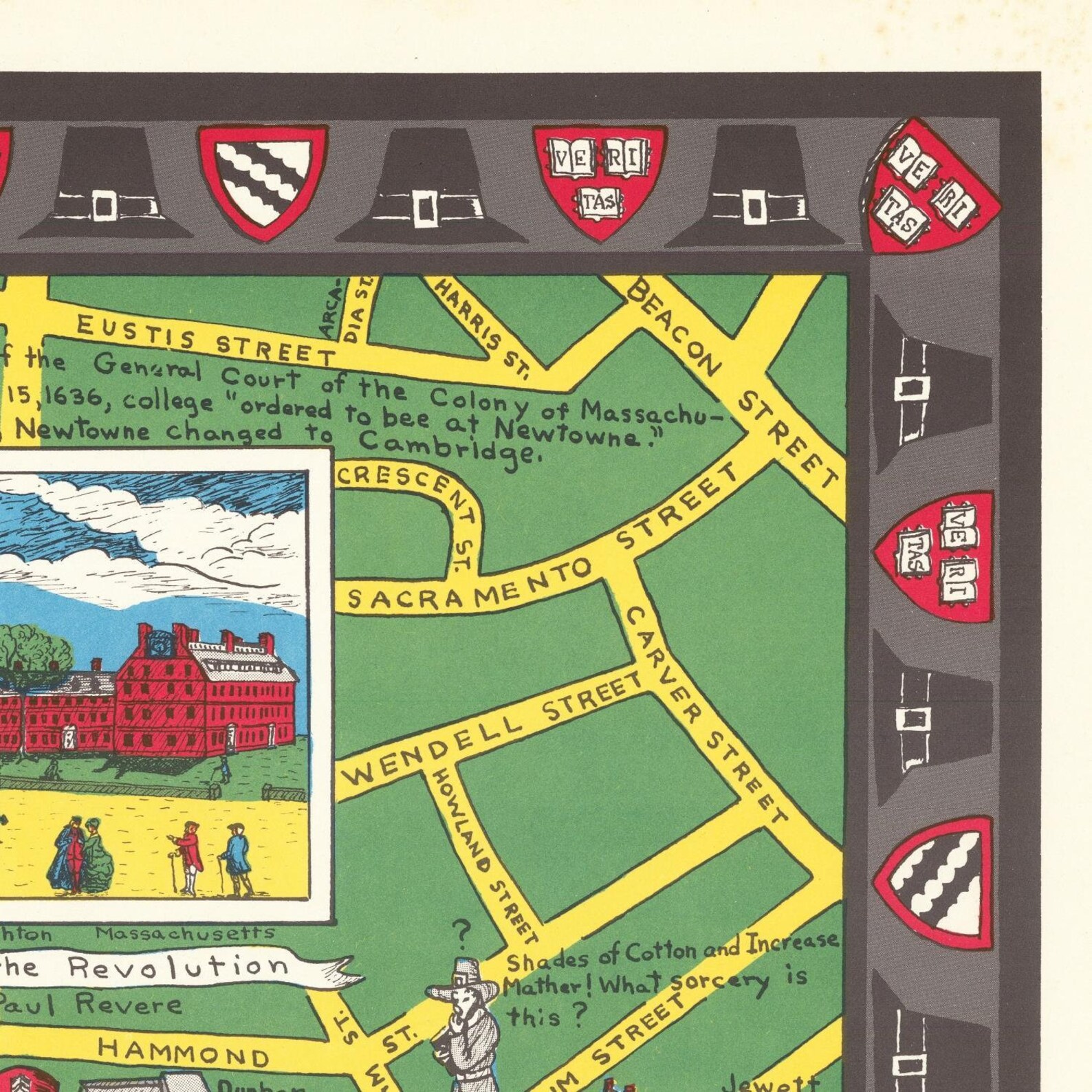 Harvard University Map Print: 1959 Pictorial Campus Art - Etsy