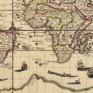 Ancient Map of the World, 1492, Fine Reproduction, Large Map, Fine Art ...