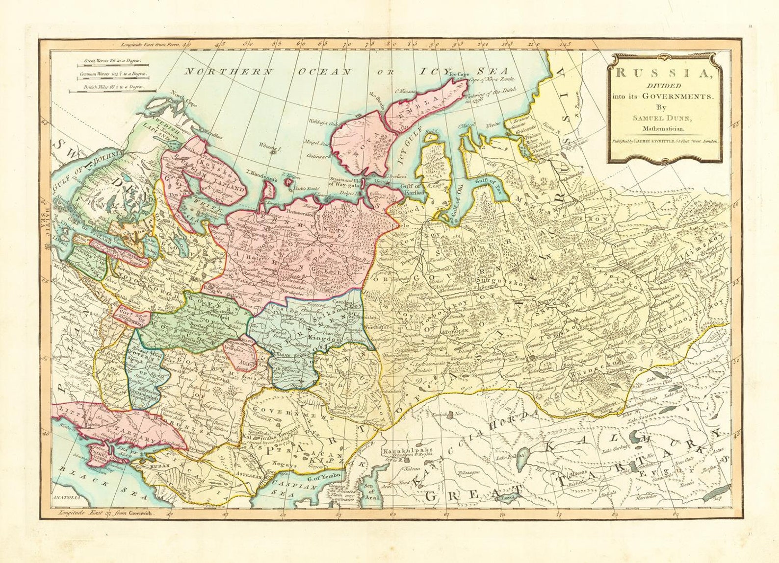 1794 Map of Russia: Fine Art Giclée Print - Etsy