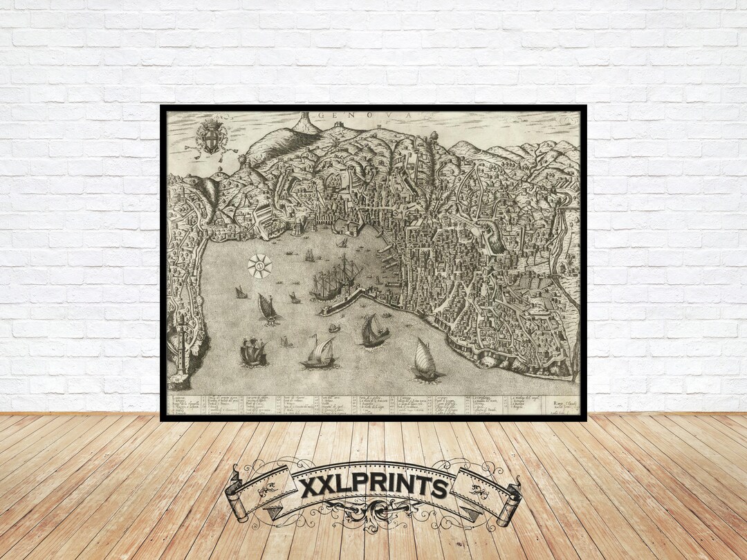 Ancient Genova Map Print, 1584: Fine Art Reproduction - Etsy