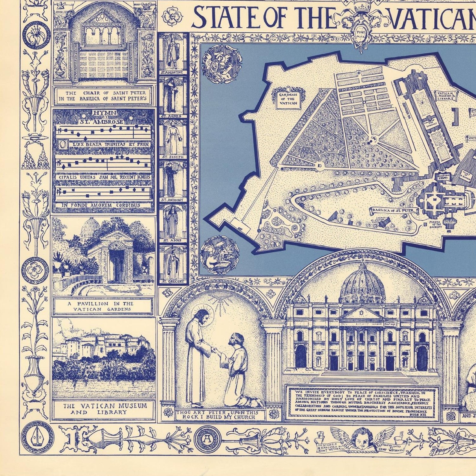 Old Map of Vatican City 1975 Very Rare Fine Reproduction - Etsy