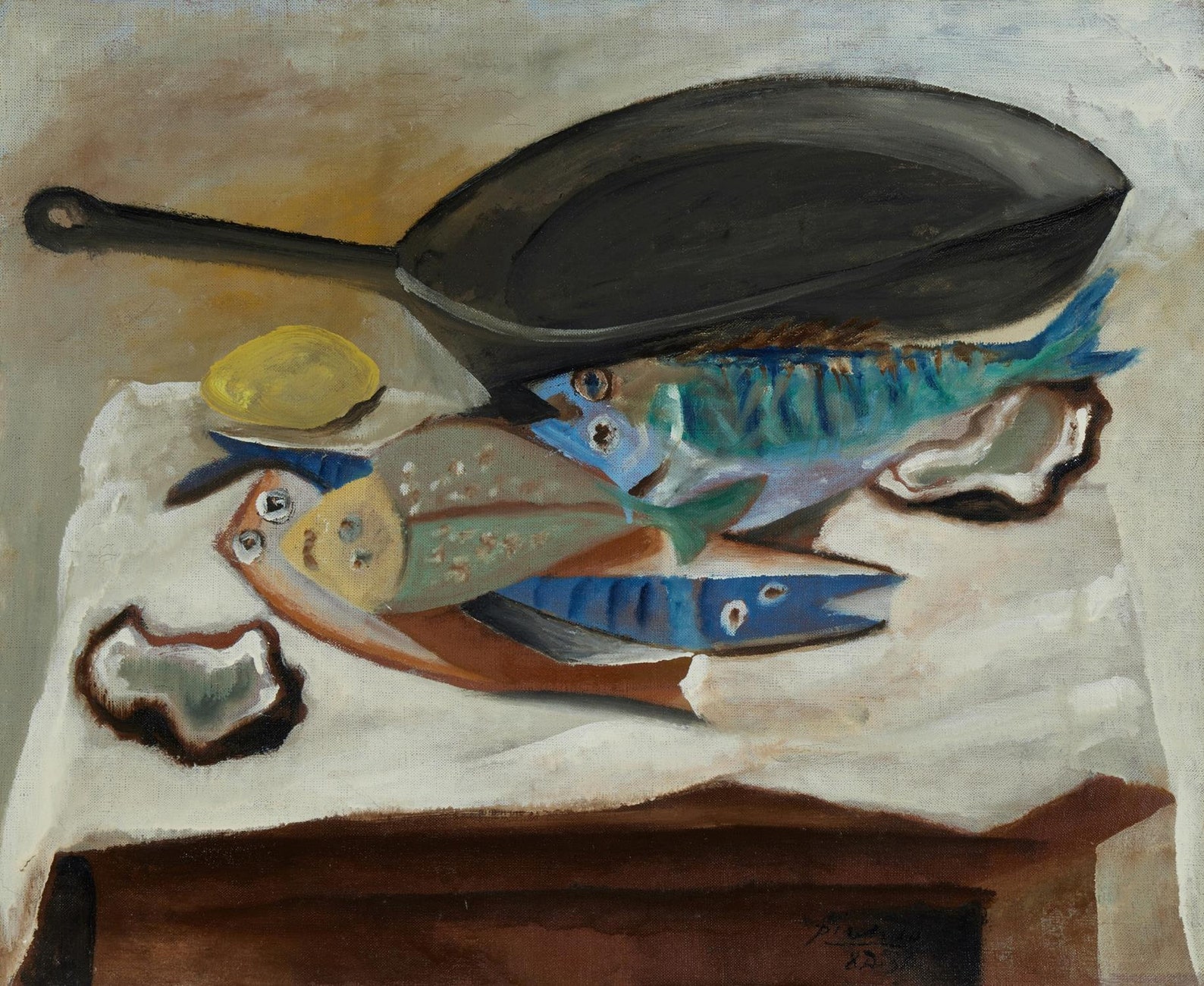 Pablo Picasso, Still Life, Fish and Frying Pan, 1936, Fine Reproduction ...