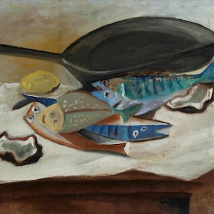 Pablo Picasso, Still Life, Fish and Frying Pan, 1936, Fine Reproduction ...