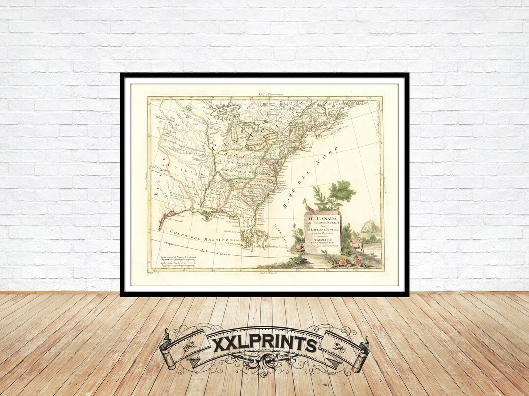 1778 Map of United States, Canada: Fine Art Giclée Print - Etsy
