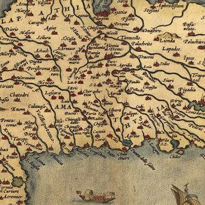 1590 Ancient Map of Cyprus, Old Map, Extremely Rare, Fine Reproduction ...