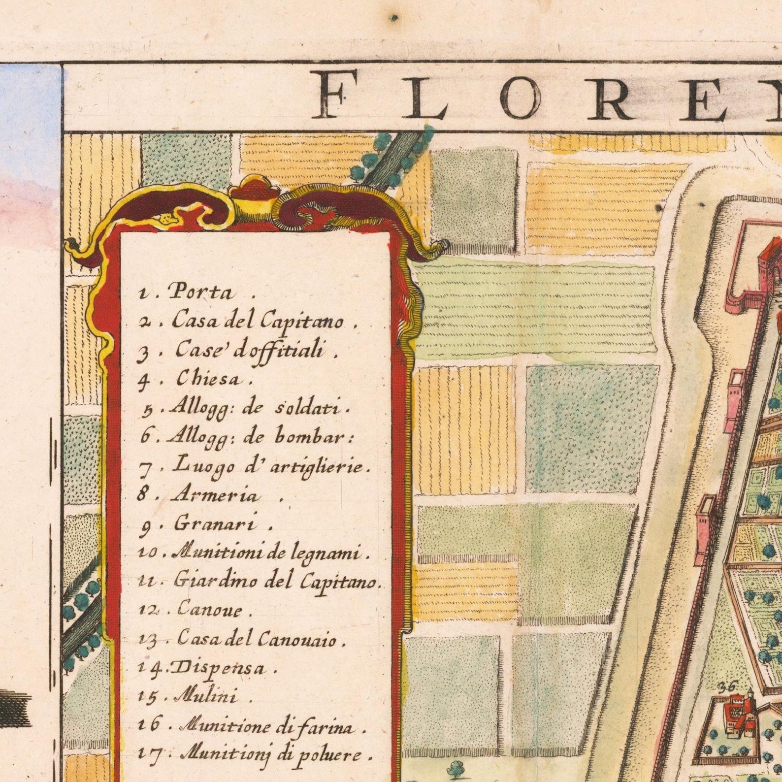 Florence Map Print: 1660 Antique City Plan, Fine Art Reproduction - Etsy