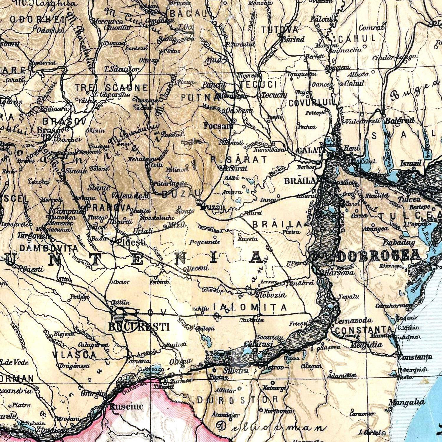 Antique Romania Map Print: 19th Century Fine Art Reproduction - Etsy