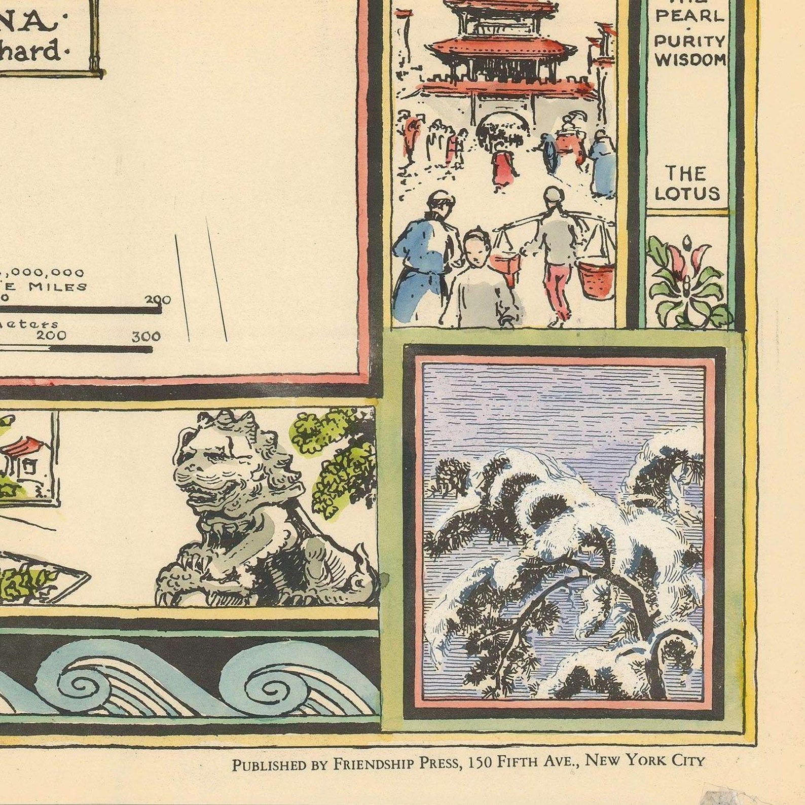 Old map of China 1932 antique map fine reproduction large | Etsy