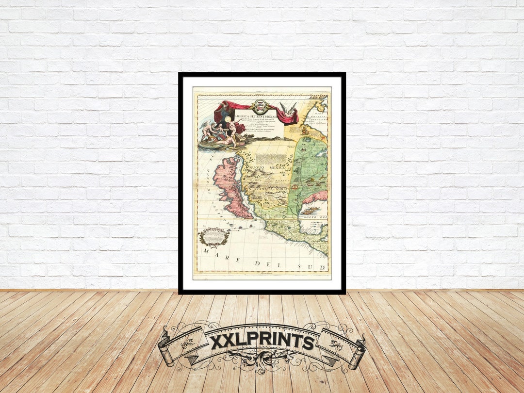 1688 Map of Western North America: Antique Fine Art Print - Etsy