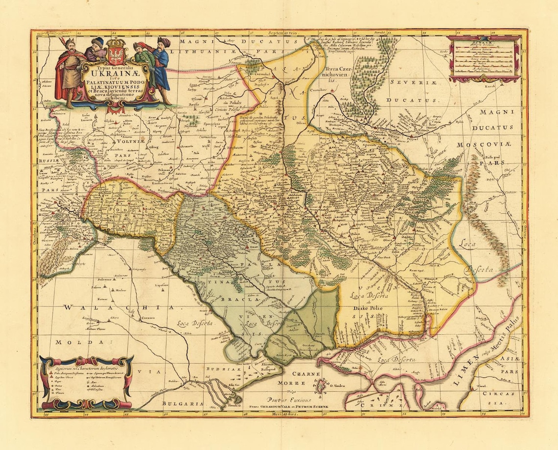 Old Map of Ukraine 1690 Very Rare Map Ancient Map Fine | Etsy