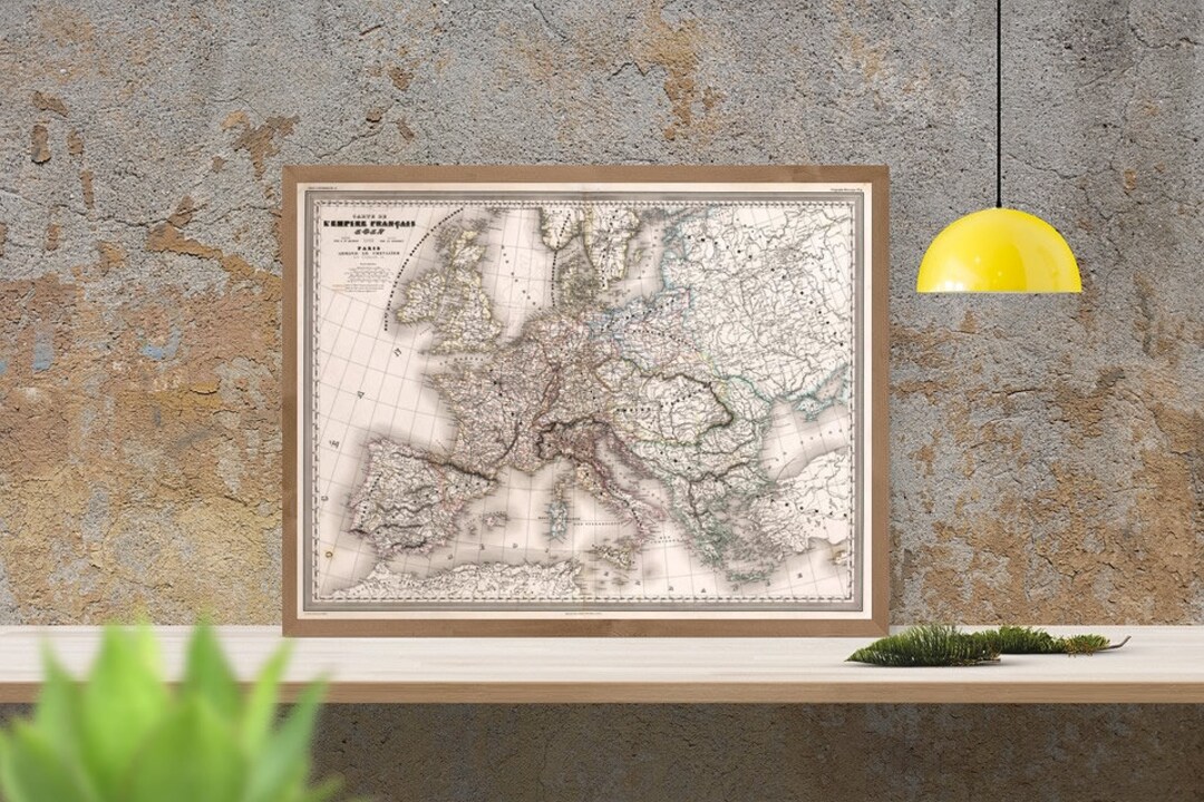 French Empire Antique Map 1812, Fine Art Giclée Print - Etsy UK