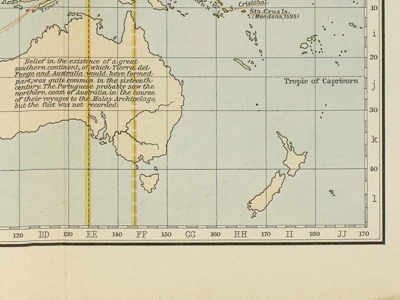 Antique Map of Age of Discovery Between 1340 1600 Old - Etsy