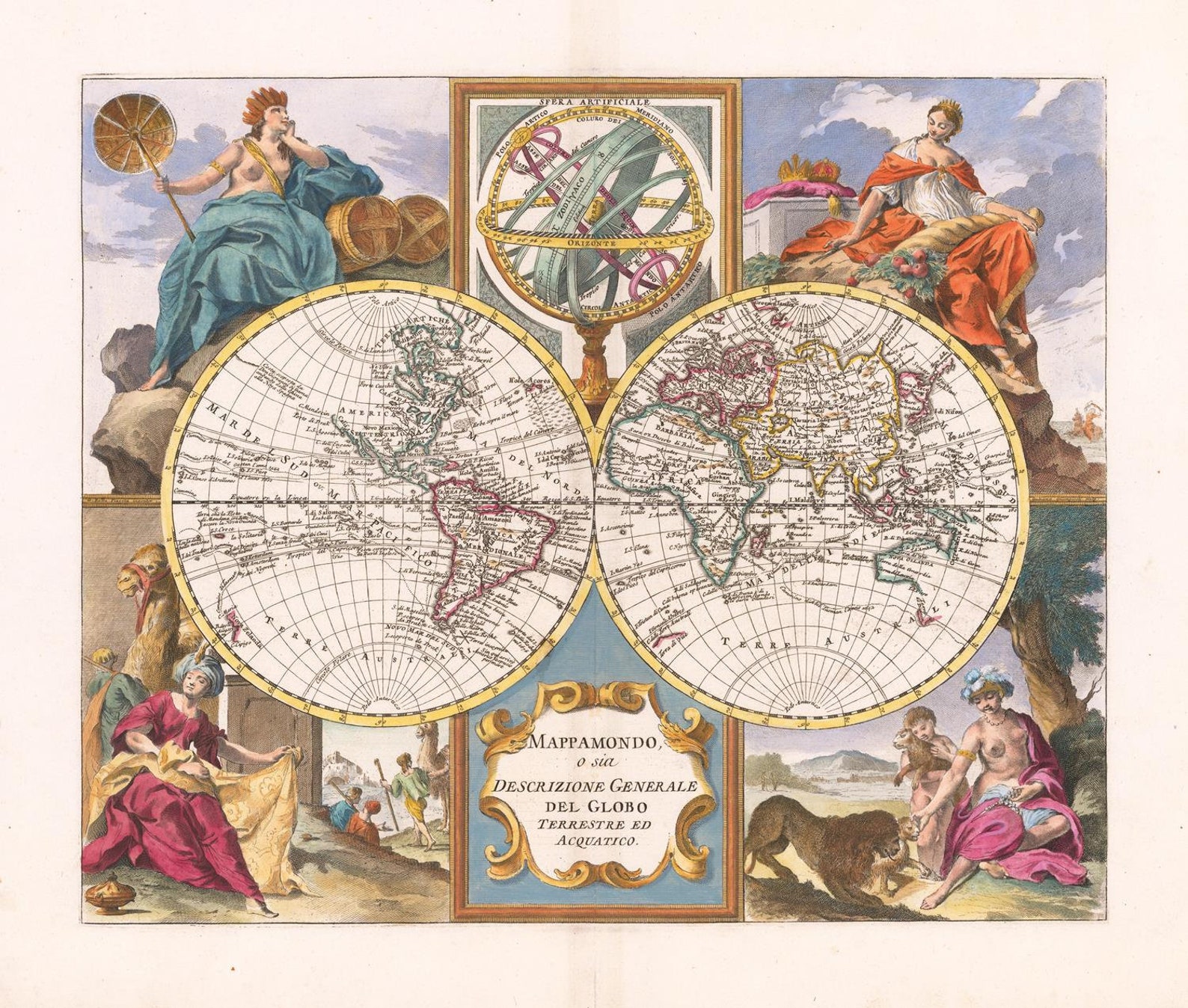 Old Map of the World 1750 Antique Rare Fine Reproduction - Etsy UK