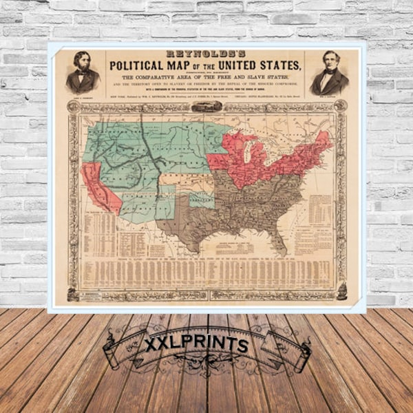 1850 Map of the United States - Etsy Australia