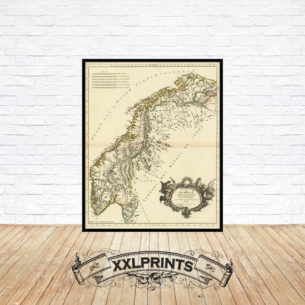 Large Norway Maps - Etsy