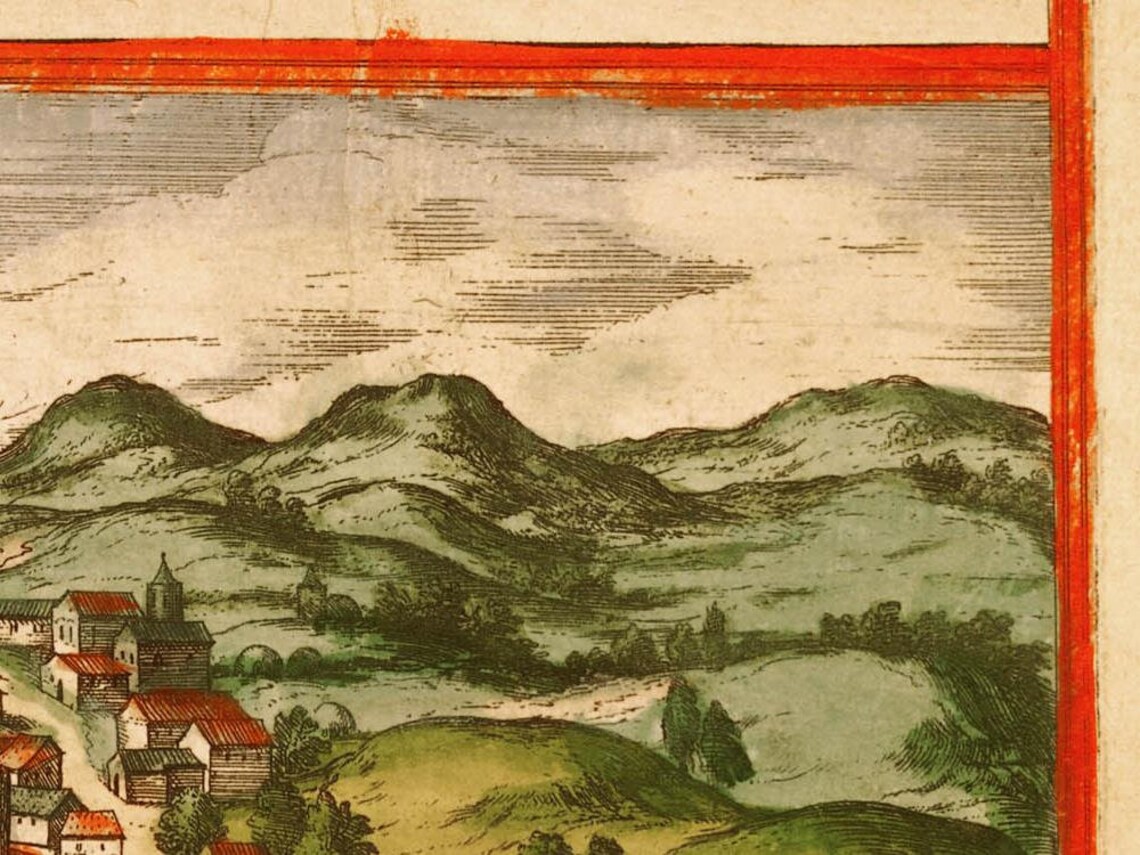 Antique map of Methoni Messenia Greece 1590 rare map | Etsy