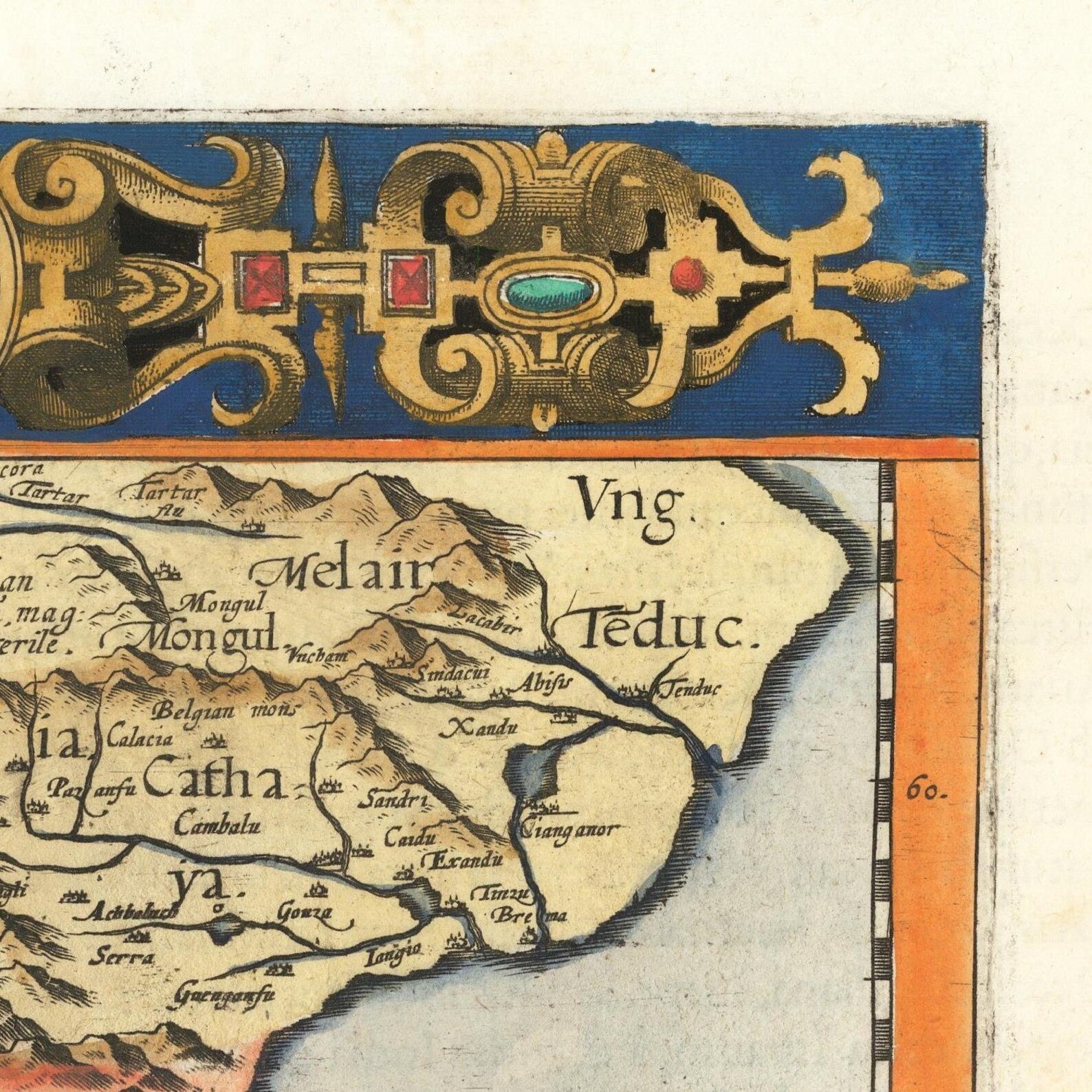 Ancient Map of Asia 1593 Rare Map Fine Reproduction Large - Etsy