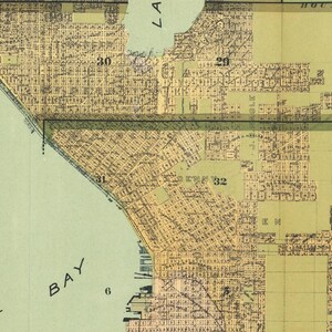 Seattle 1891 Map Print: Antique City Plan, Fine Art Reproduction - Etsy