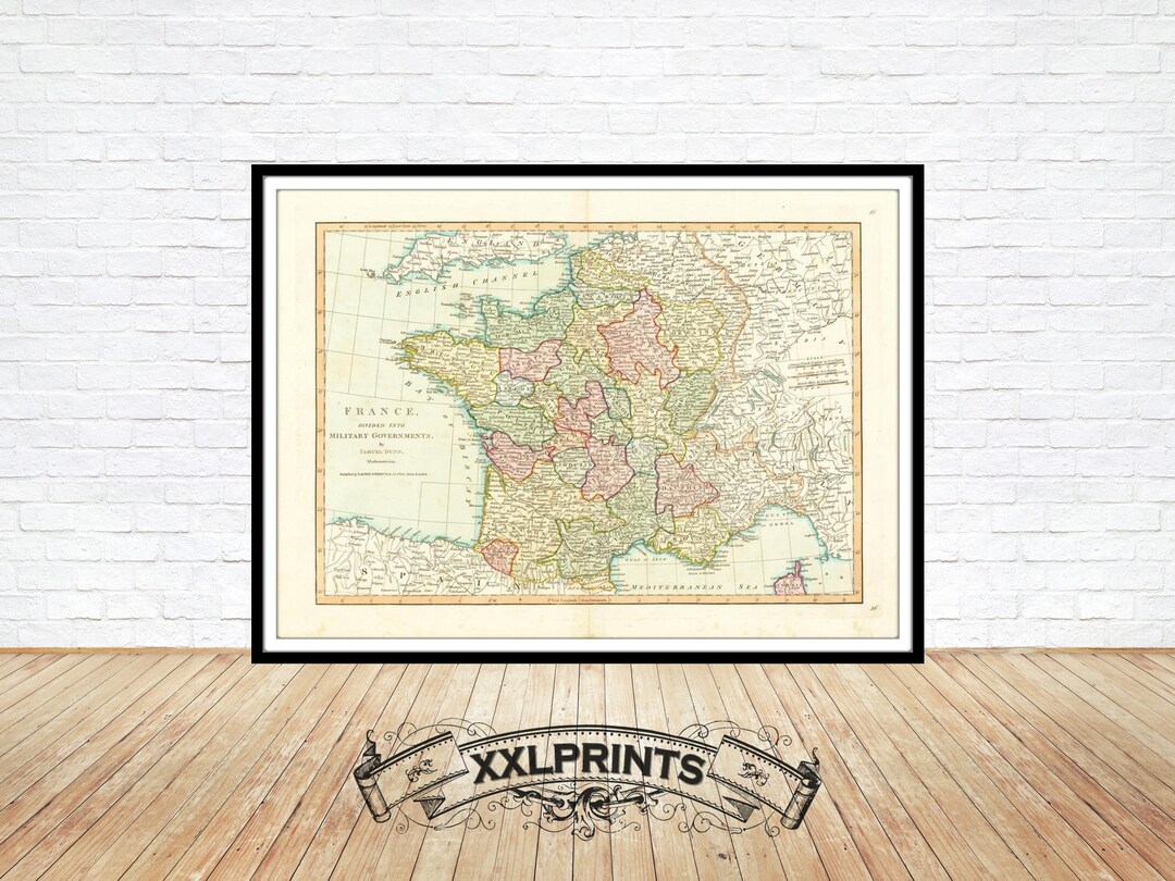 Ancienne carte de France, 1794 : impression giclée d'art - Etsy France