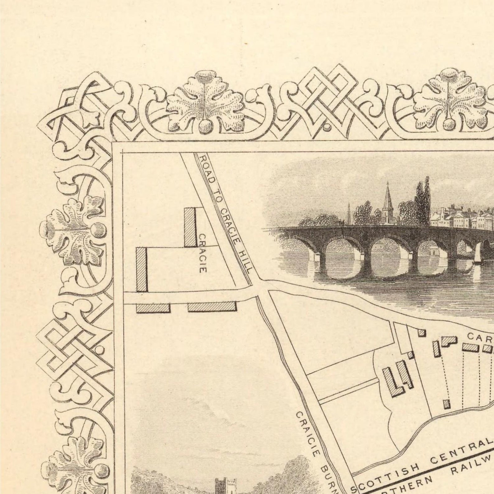 Old Map of Perth 1851 City Plan Antique Map Fine - Etsy
