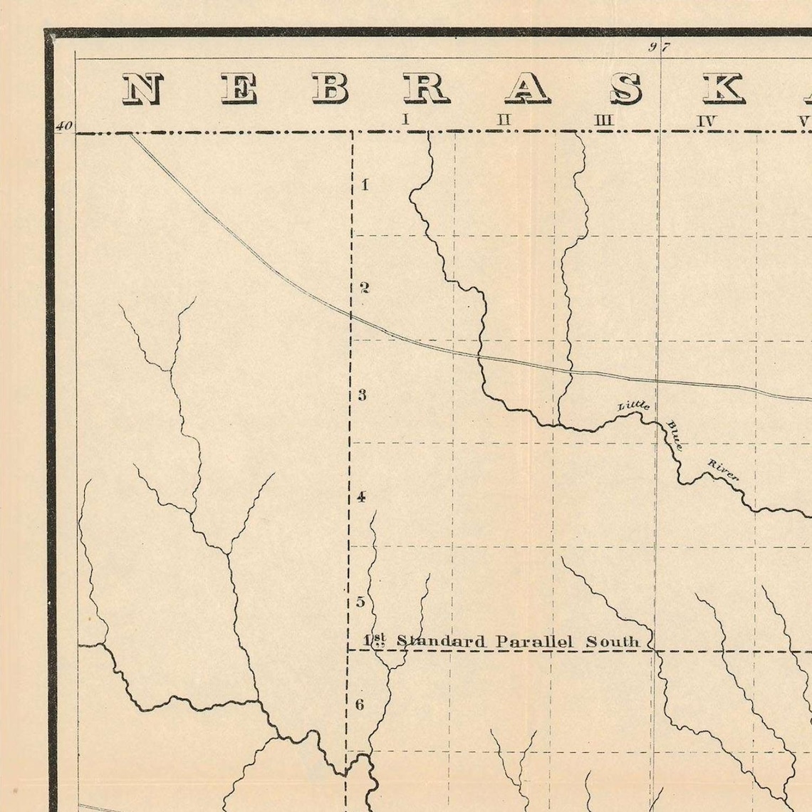 Eastern Kansas Map Print: 1856 Antique Fine Art Reproduction - Etsy