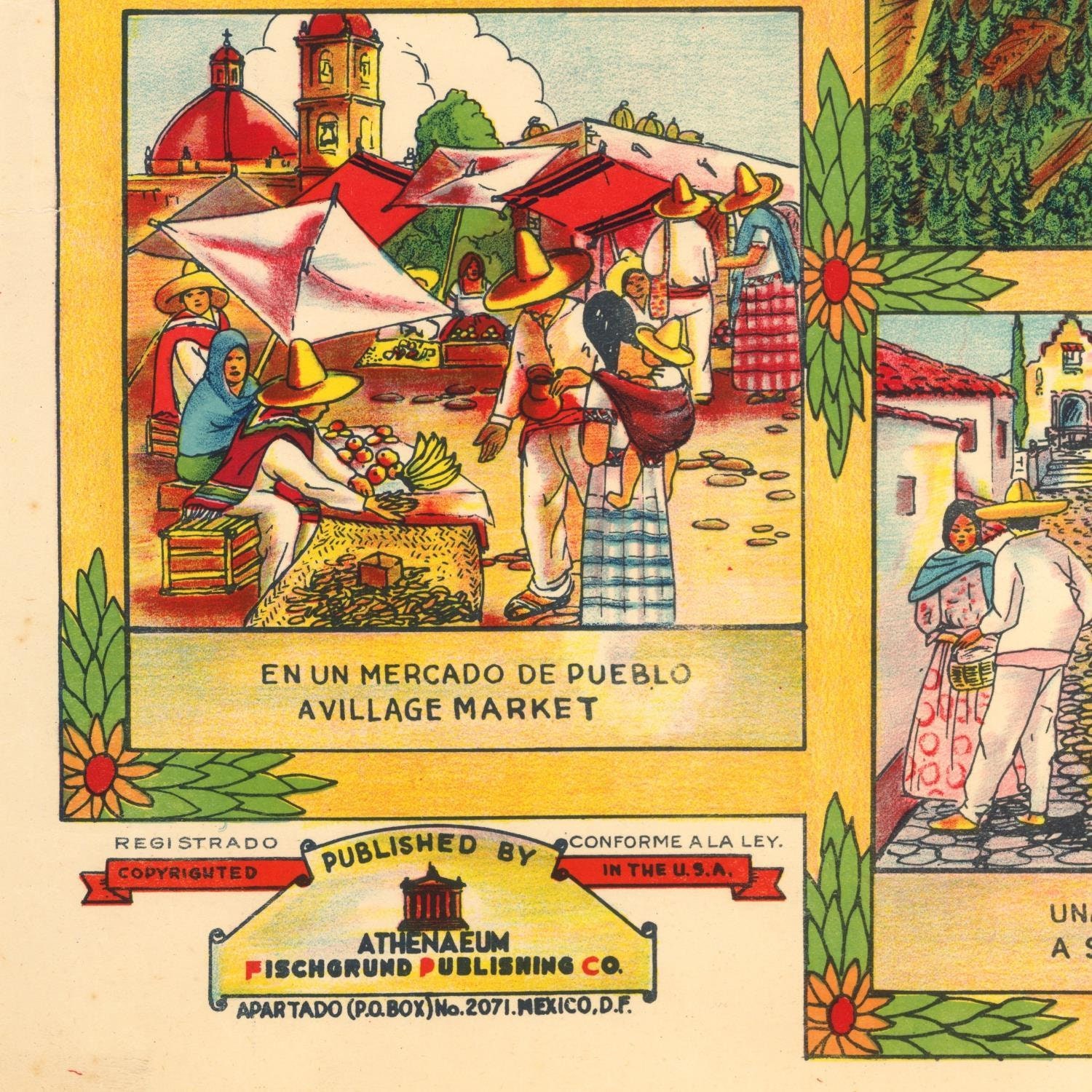 Old Map of Mexico City Mexico 1935 Distrito Federal | Etsy