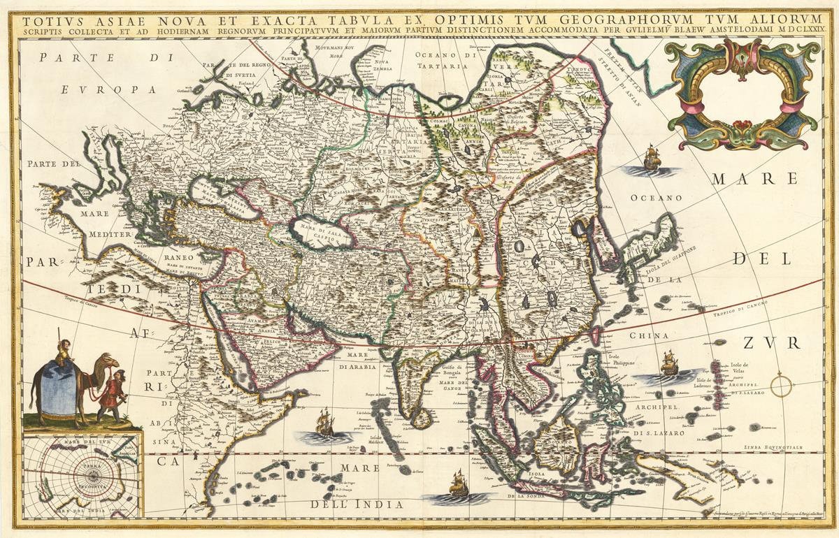 Old Map of Asia 1679 Very Rare Map Ancient Map Fine - Etsy