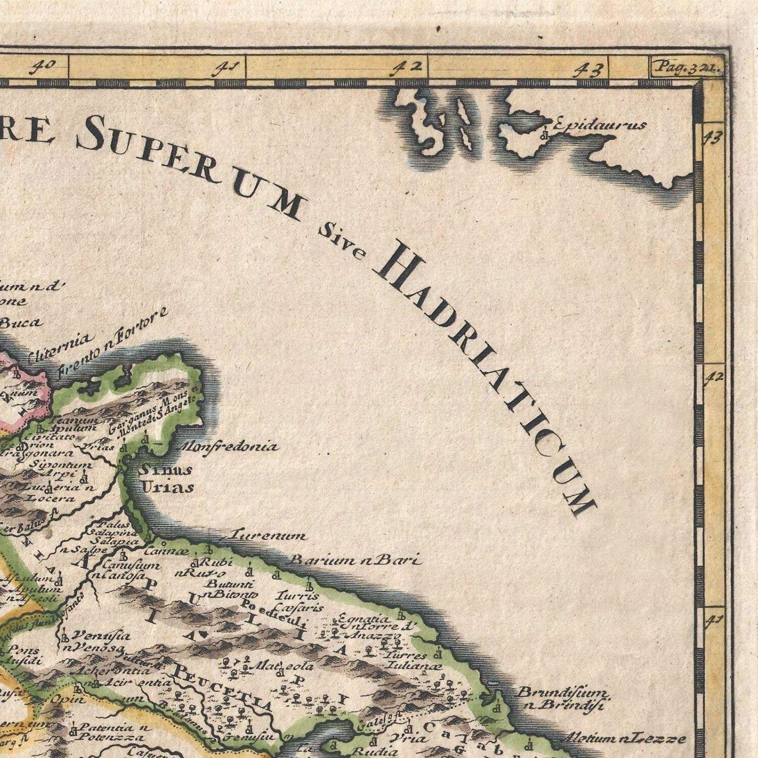 Antique Map of Calabria Southern Italy 1729extremely Rare | Etsy