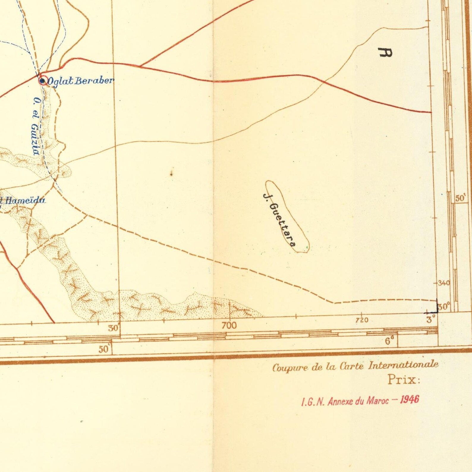 Old map of Marrakech 1946 fine reproduction large map fine | Etsy