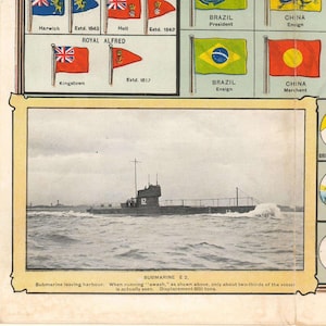 British Empire Flag Chart Print: 1919 Vintage World Map - Etsy