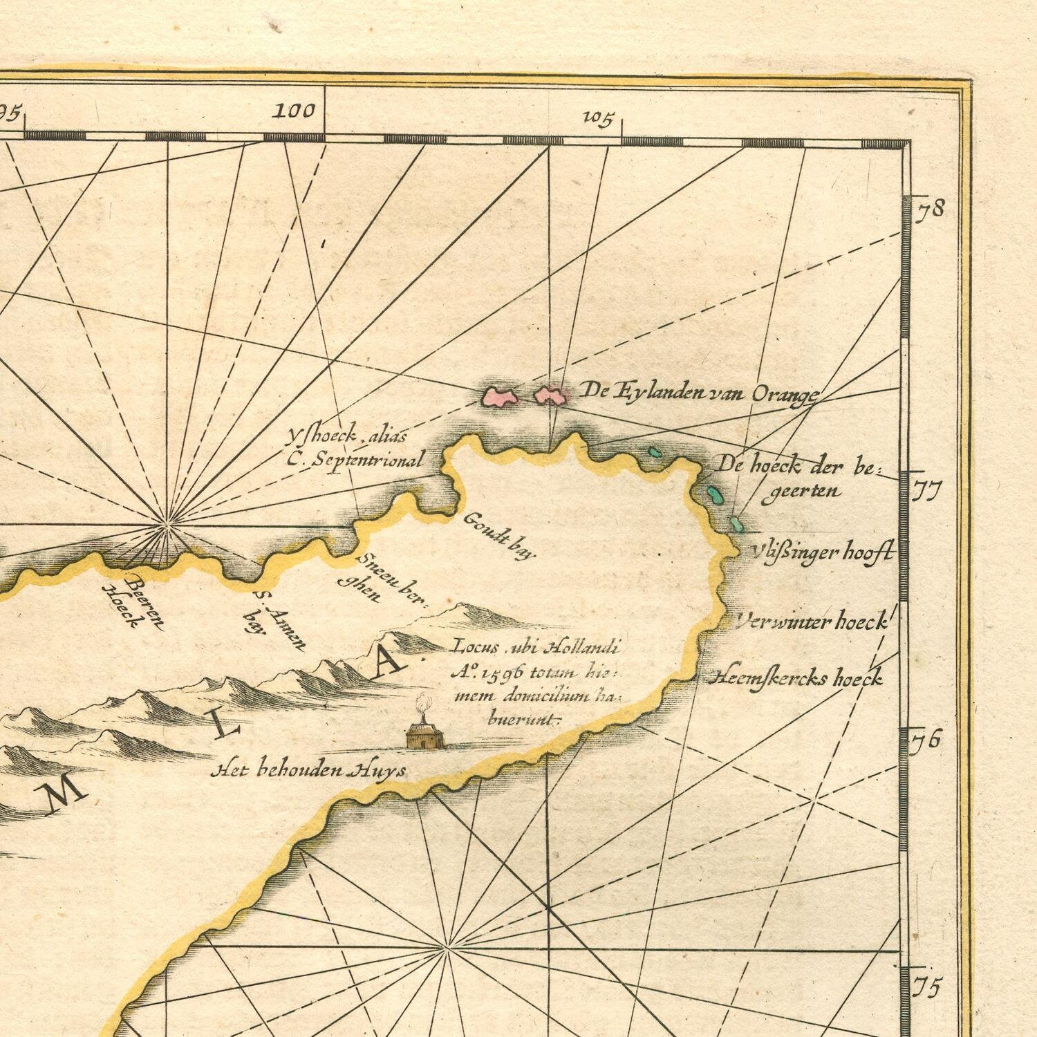 Novaya Zemlya Map Print: 1650 Sea Chart, Fine Art Reproduction - Etsy