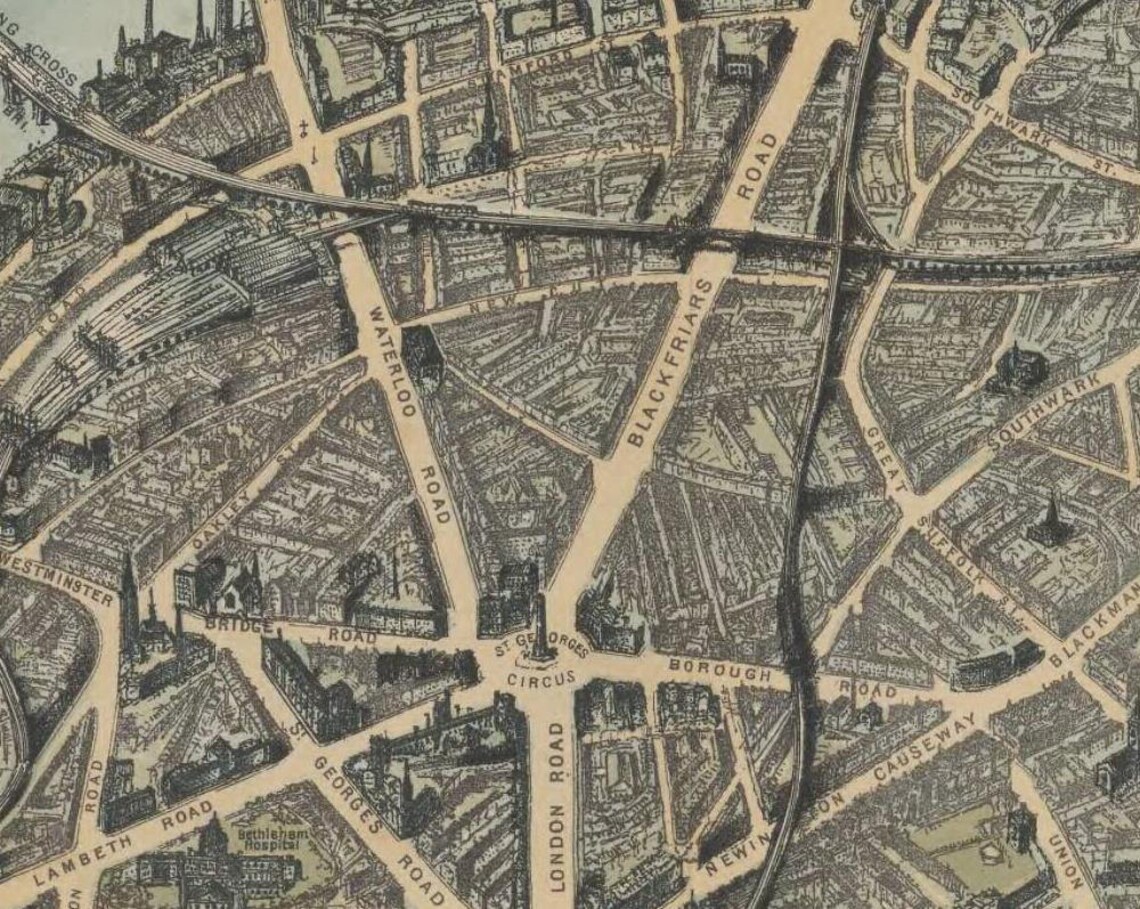 Antique Map of London 1892 Huge Map Antique Decor Fine - Etsy