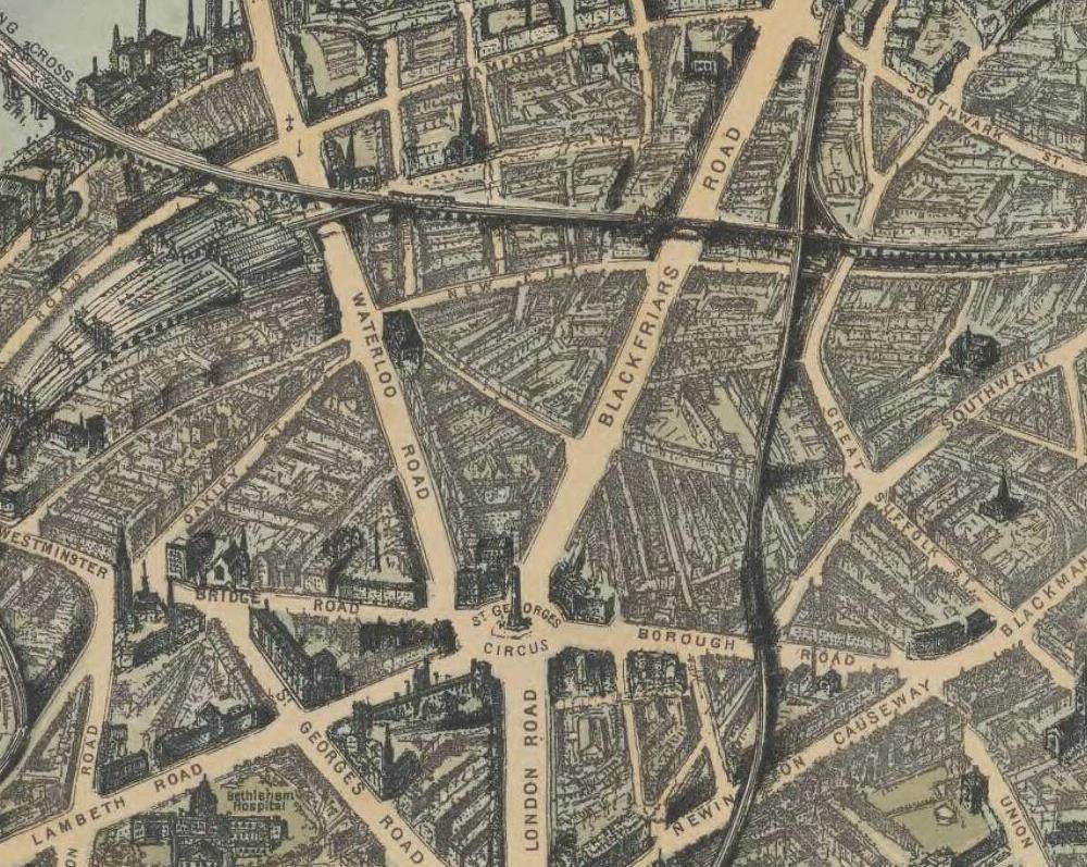 Antique Map of London 1892 Huge Map Antique Decor Fine - Etsy