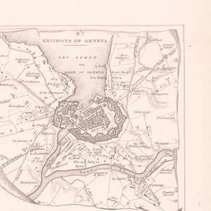 Geneva Map Print: 1841 Antique City Plan, Fine Art Reproduction - Etsy