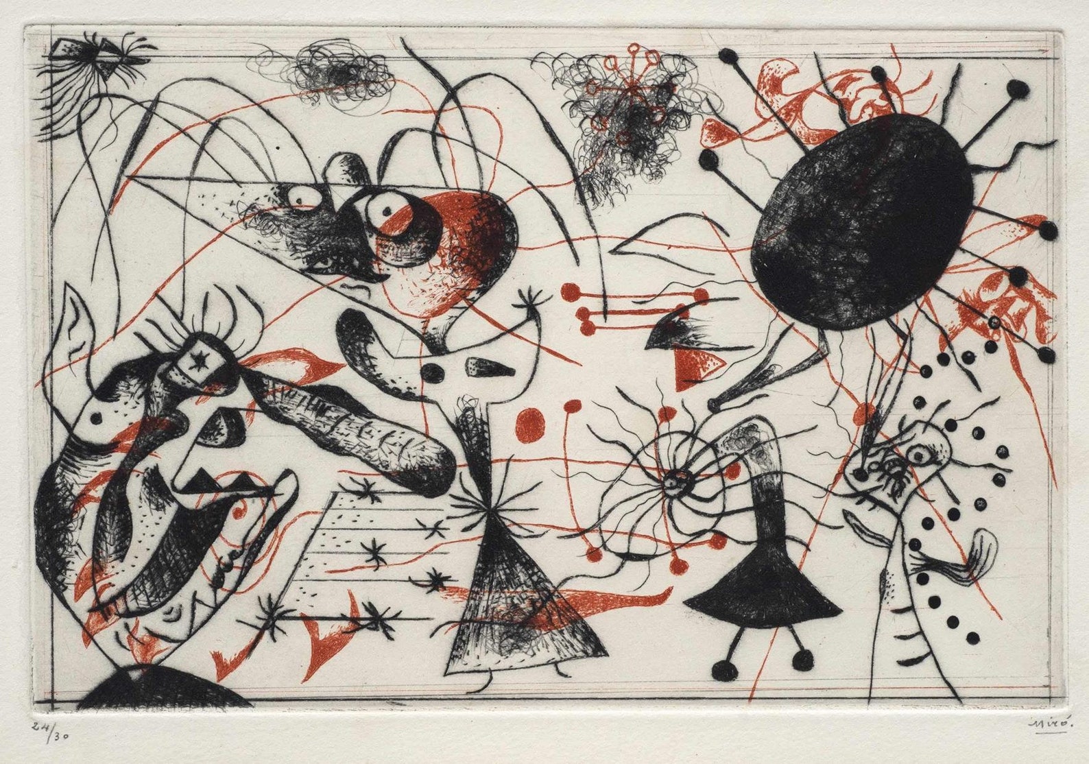Joan Miro Print: the Horizon Line, 1938, Surrealist Fine Art - Etsy