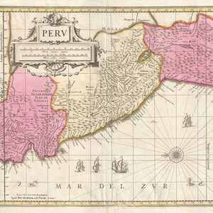 Antique Peru Map Print: 1700s Historical Fine Art Reproduction - Etsy