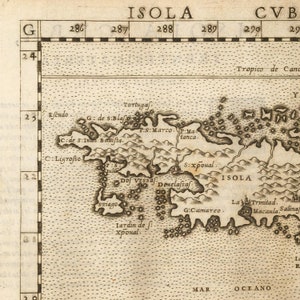 Old Map of Cuba 1561 Extremely Rare Map Ancient Fine - Etsy