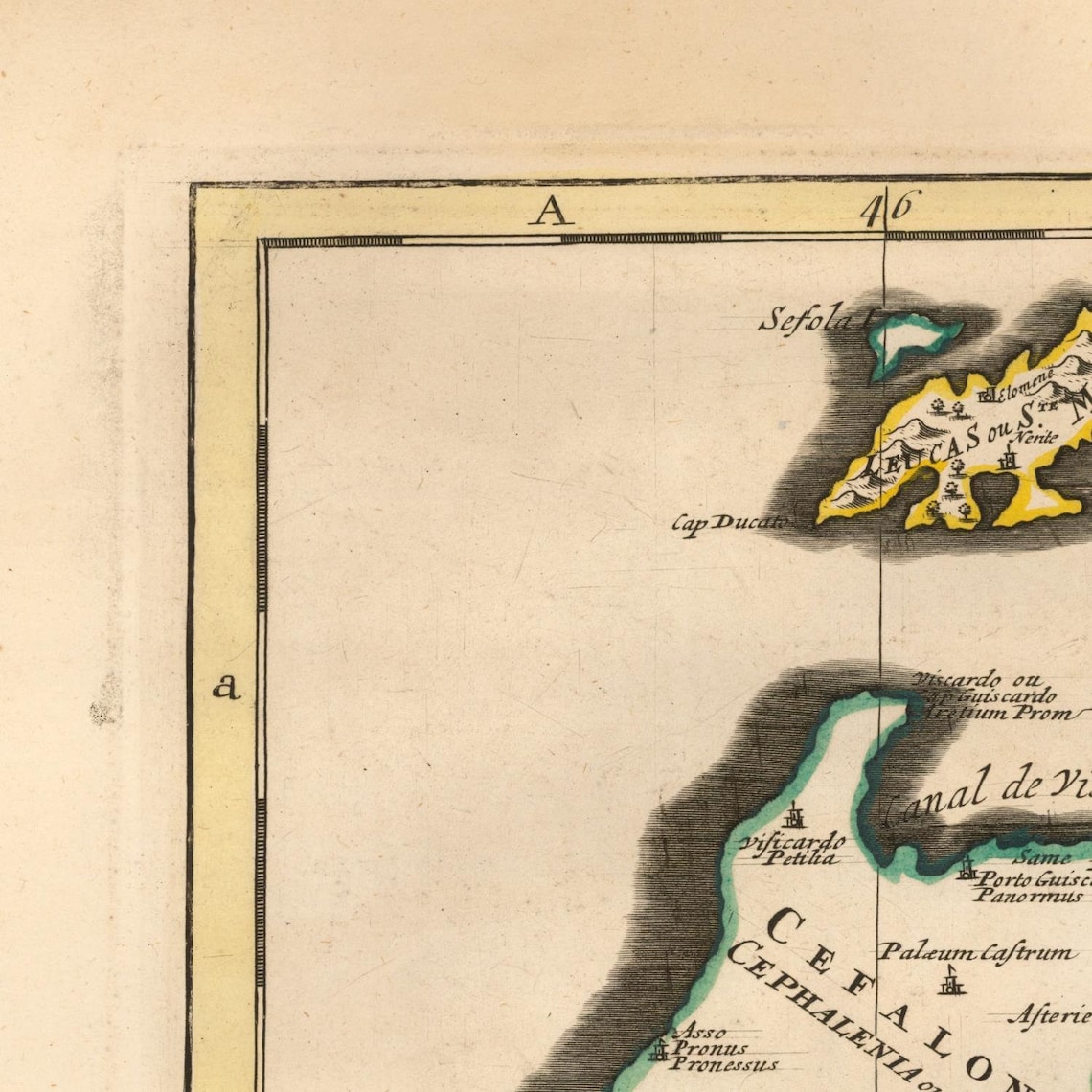 Old Map of Morea and Surrounding Islands1696very | Etsy