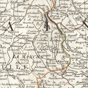 Antique Map of Spain and Portugal, 1790: Fine Art Print - Etsy
