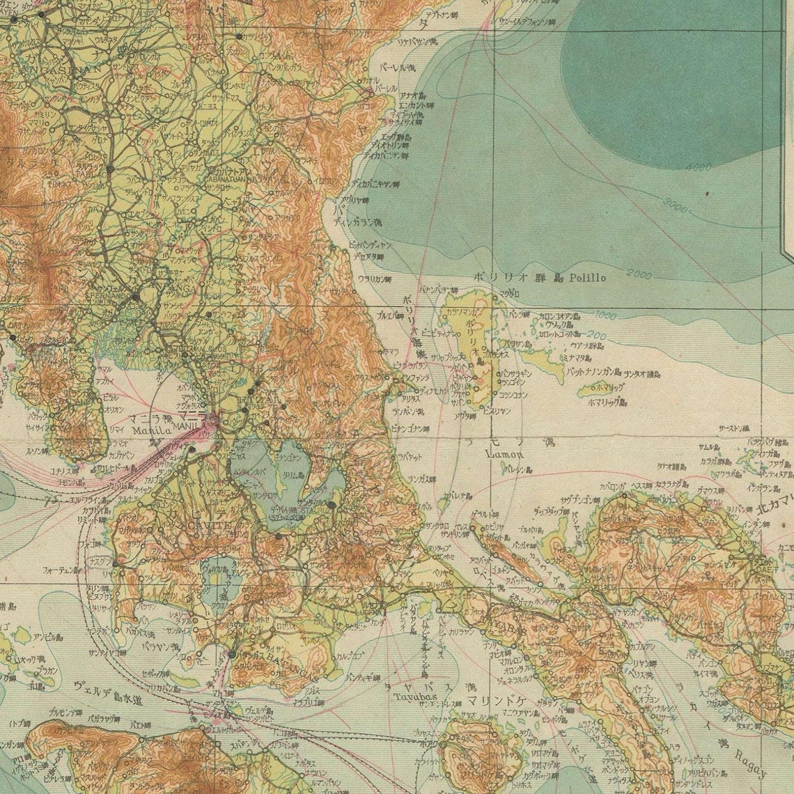 Old Map of Philippines 1944 Japanese Language Map Rare - Etsy