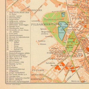 Malmo Map Print: 1933 Vintage City Plan, Fine Art Reproduction - Etsy