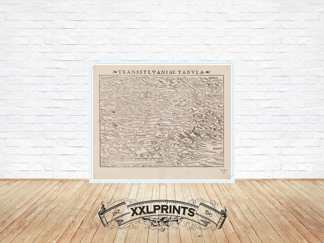 Antique Transylvania Map Print, 1540: Fine Art Reproduction - Etsy