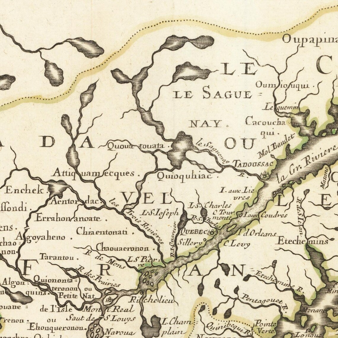 Old Map of Canada Nouvelle France 1656 Very Rare Map Fine - Etsy