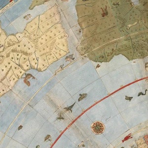 1587 World Map Print: 15th Century Vintage Fine Art Reproduction - Etsy