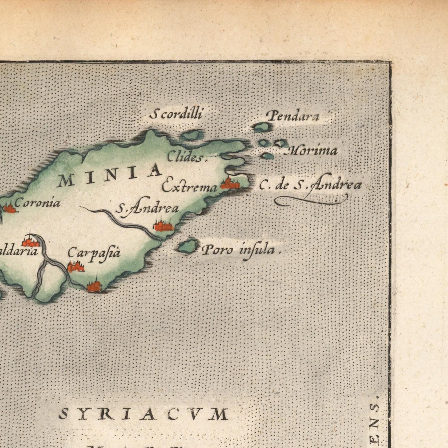 Old Map of Cyprus Candia Crete 1573 Rare Map Ancient | Etsy