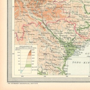 1922 China Map Print: Vintage Fine Art Reproduction, Oversize - Etsy