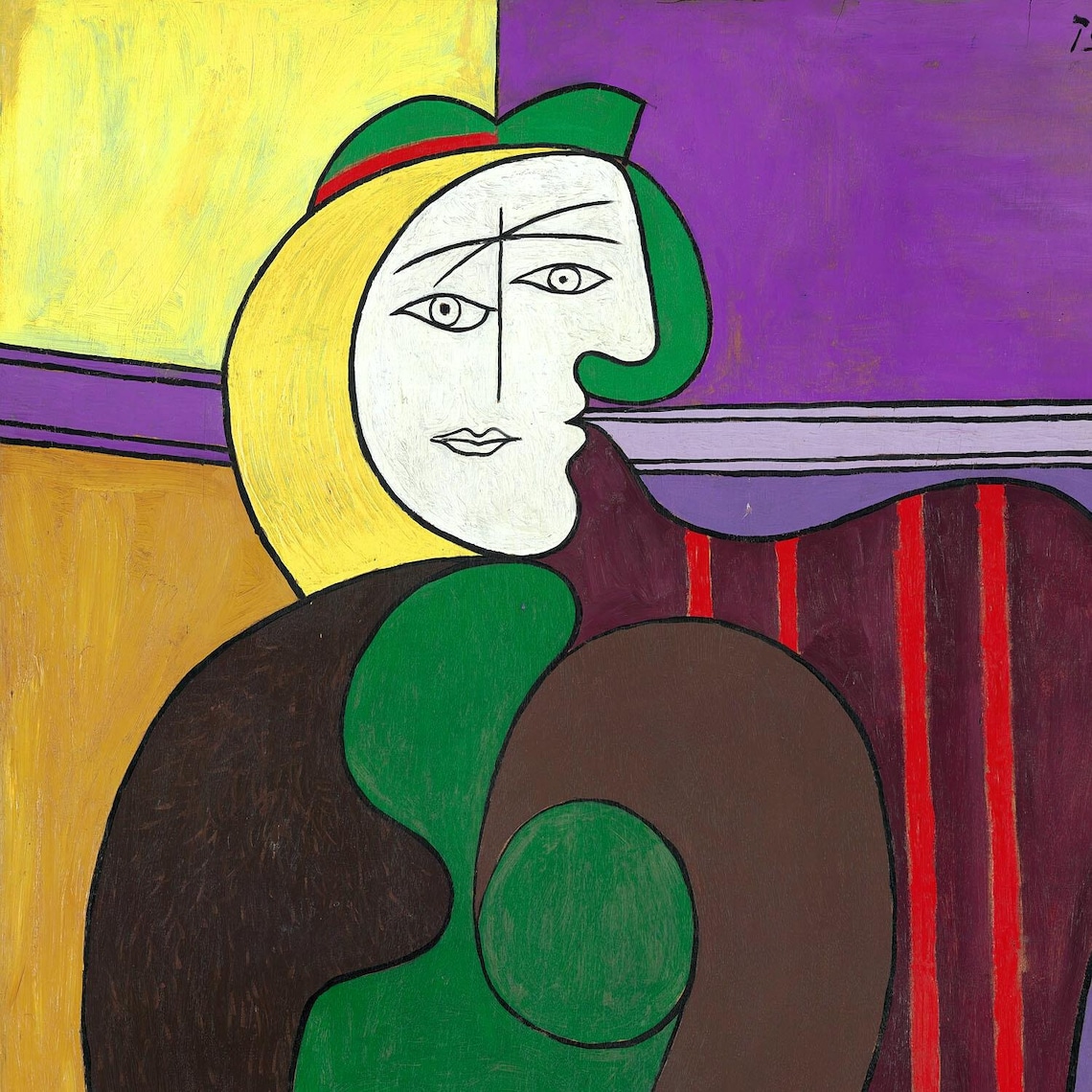 Pablo Picasso the Red Armchair 1931 Fine Reproduction Fine - Etsy