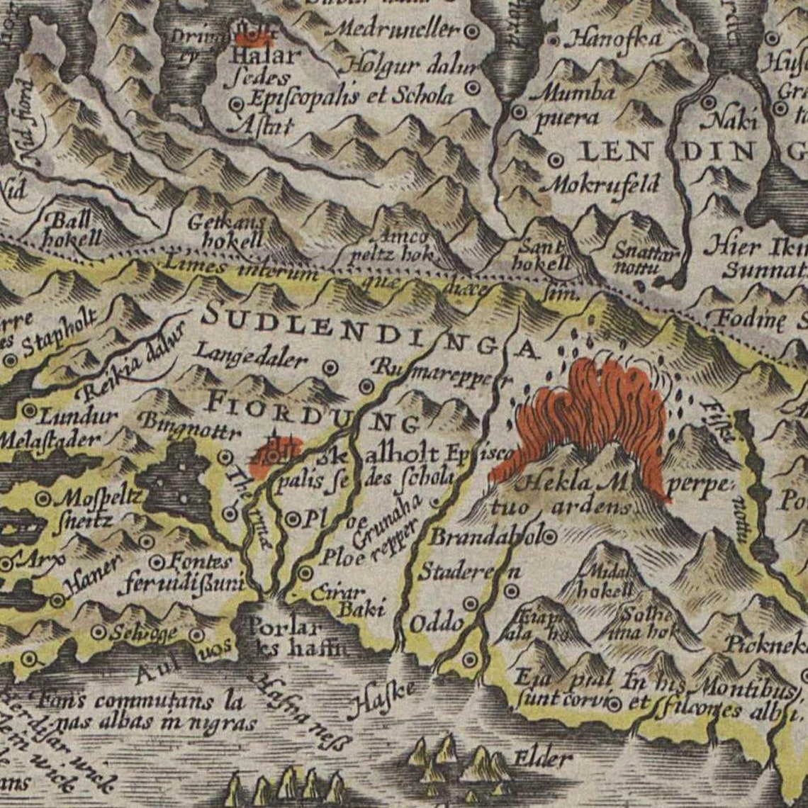 Ancient Map of Iceland 1630 Rare Map Antique Fine | Etsy