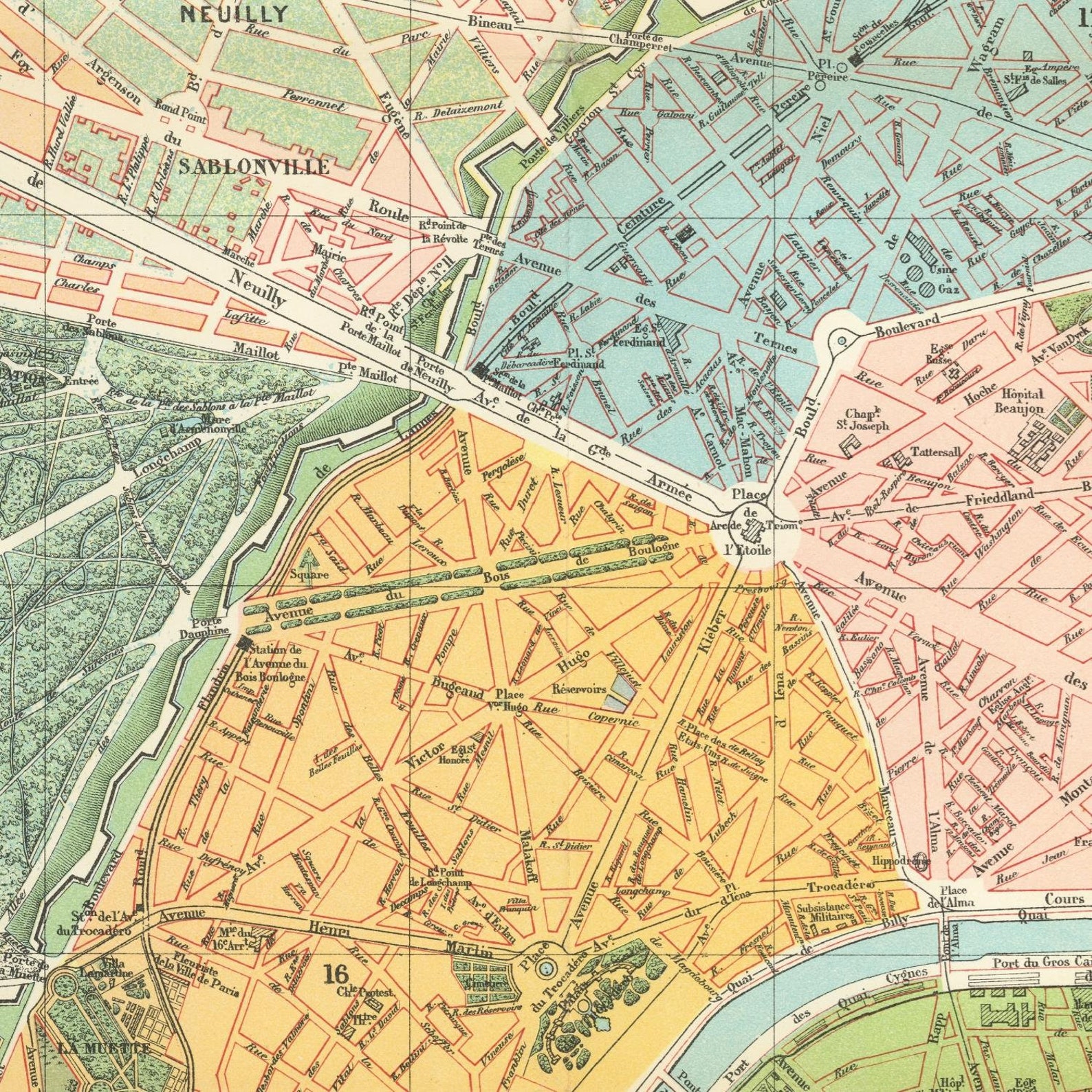Old Map of Paris and Suburbs 1870 Fine Reproduction Large - Etsy